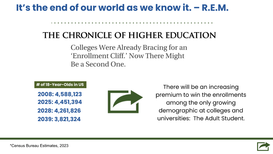 The Higher Ed Enrollment Cliff: What 280,000 Surveys Tell Us